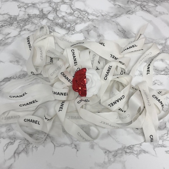 CHANEL | Accessories | Brand New Authentic Chanel 3d Red Camellia ...